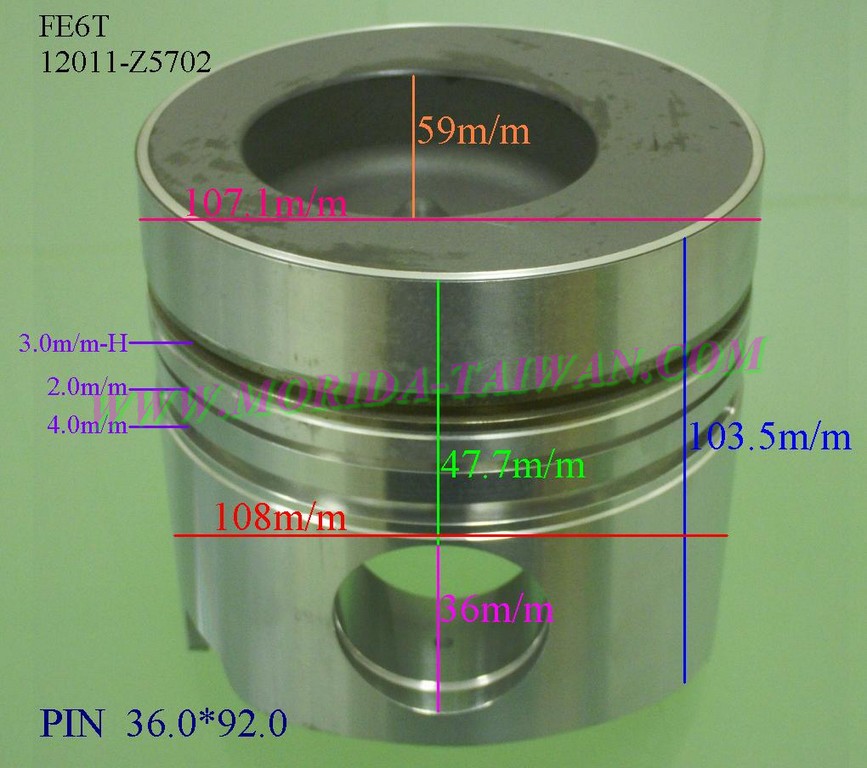 FE6T 12011-Z5702/NISSAN PISTON SET/Piston Set | AUTOPARTS PRODUCTS ...