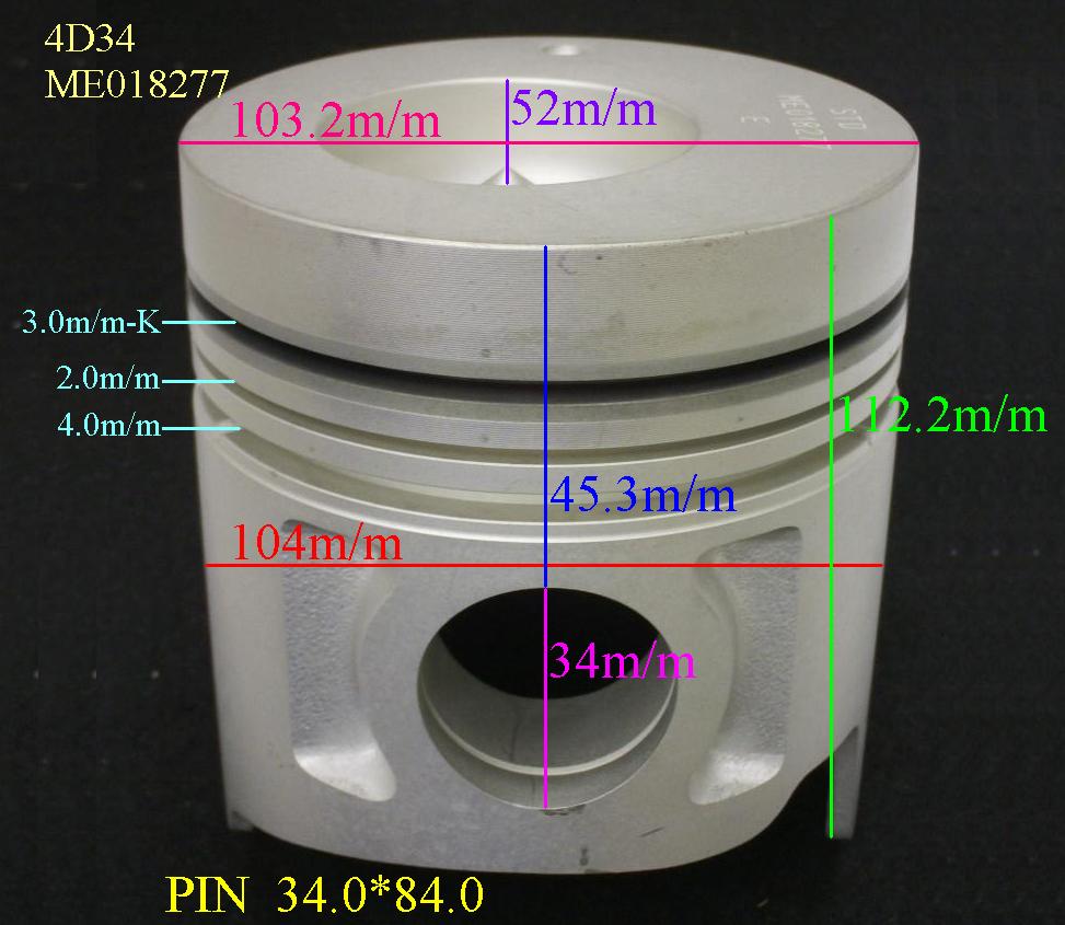MITSUBISHI PISTON SET/Piston Set | AUTOPARTS LIST | Morida Autoparts Co ...