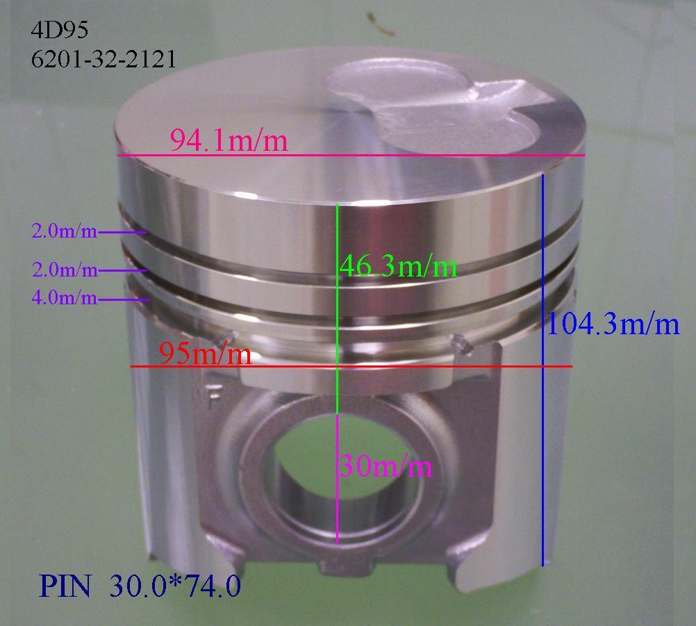 4D95 6201-32-2121/KOMATSU PISTON SET/Piston Set | AUTOPARTS PRODUCTS ...