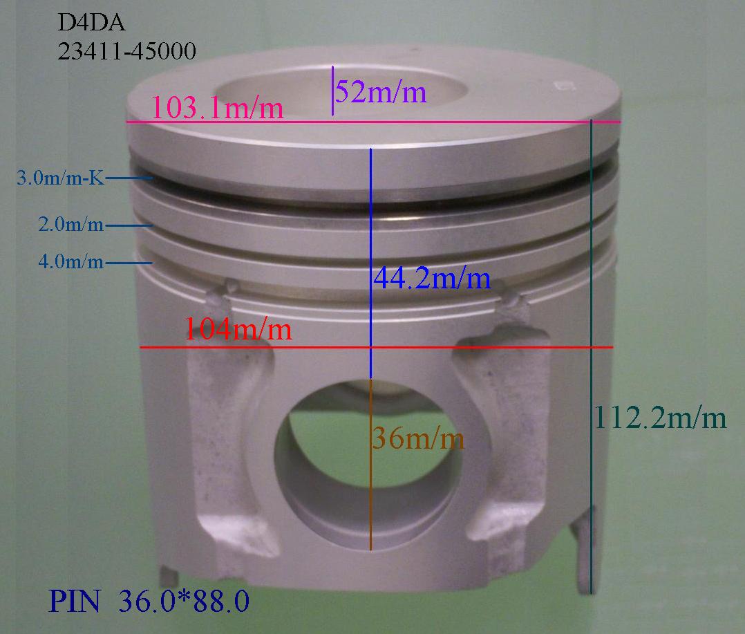 HYUNDAI PISTON SET/Piston Set | AUTOPARTS LIST | Morida Autoparts Co., Ltd.